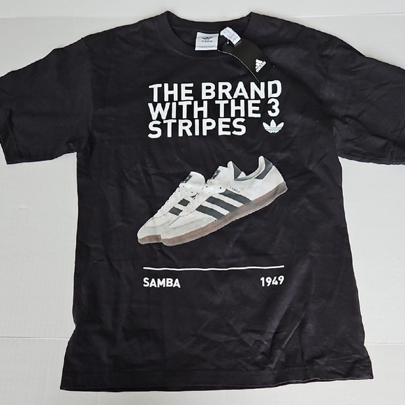 adidas | Shirts | Adidas Samba Black Graphic Tshirt | Poshmark